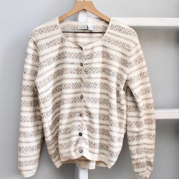 Classic Elements | Sweaters | Classic Element Vintage Knitted Cream ...